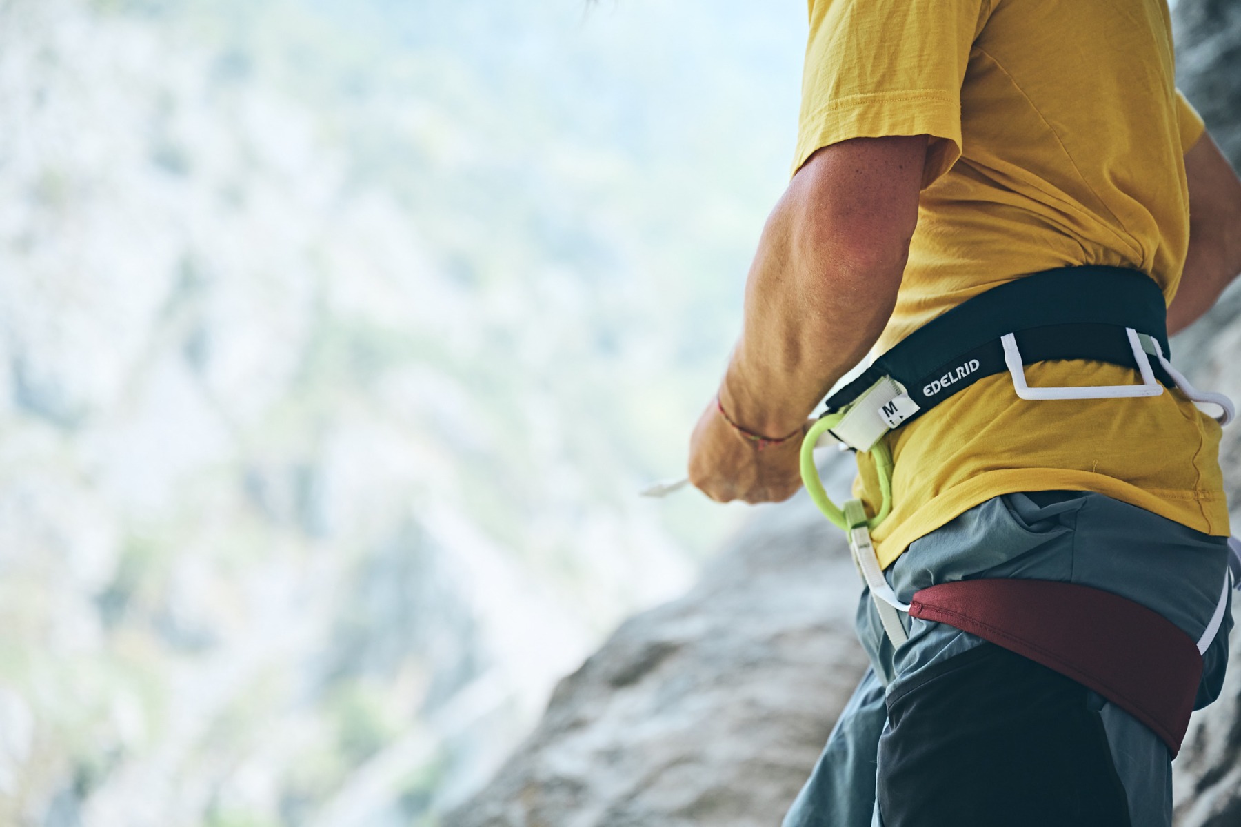 How to put on a sport climbing harness